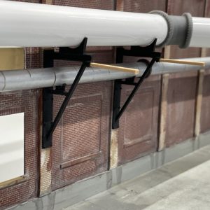 Wall Mount Pipe Rack for Multiple pipes, with Electrical Arm Socket ...