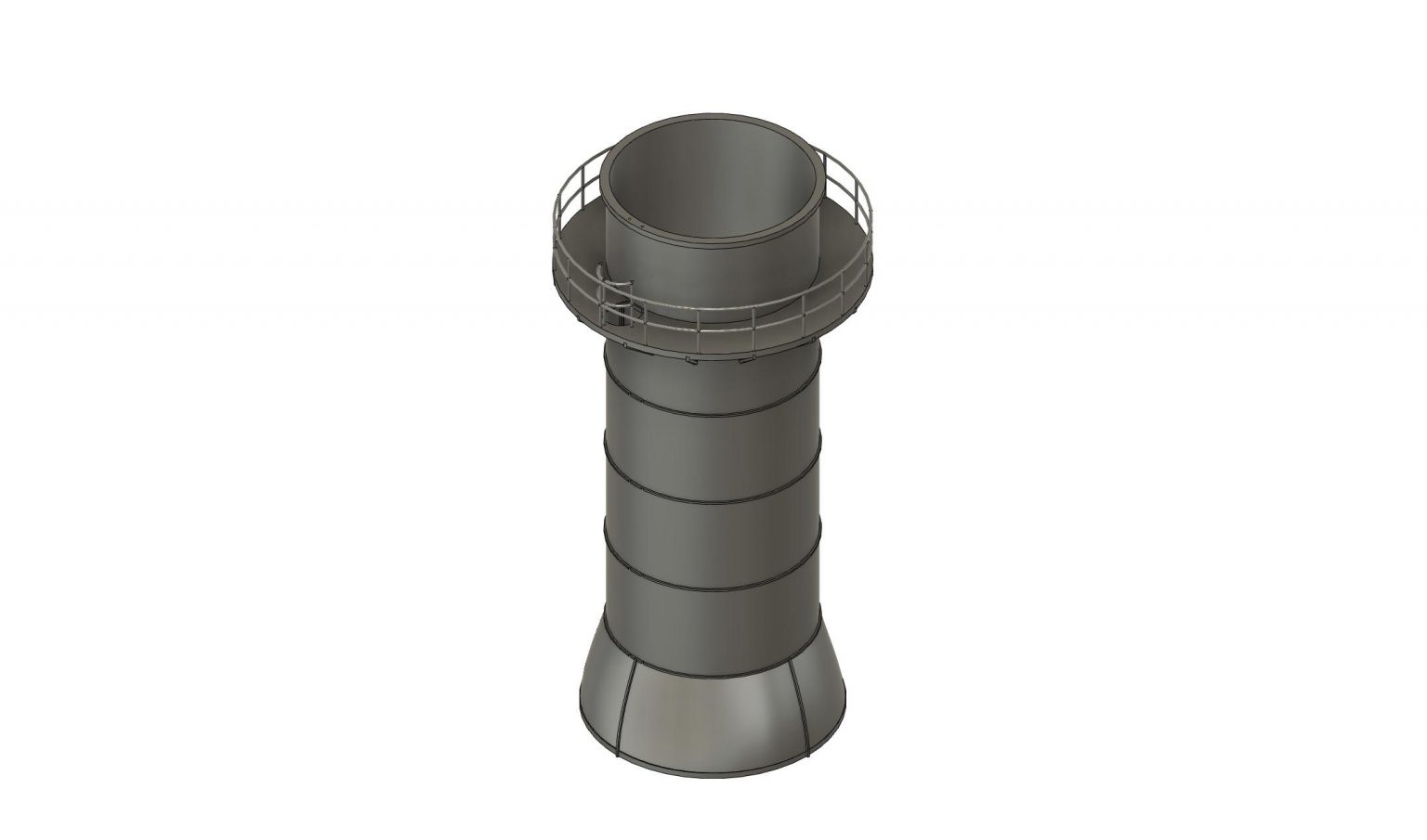 Large Industrial Exhaust Stack – Tully Models