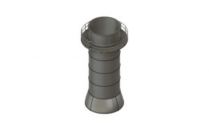 Large Industrial Exhaust Stack – Tully Models